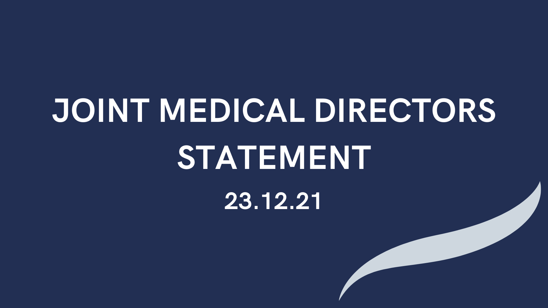 Joint Medical Directors Statement | Western Health & Social Care Trust