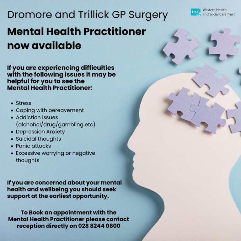 Mental Health Practitioner Now Available In Dromore And Trillick