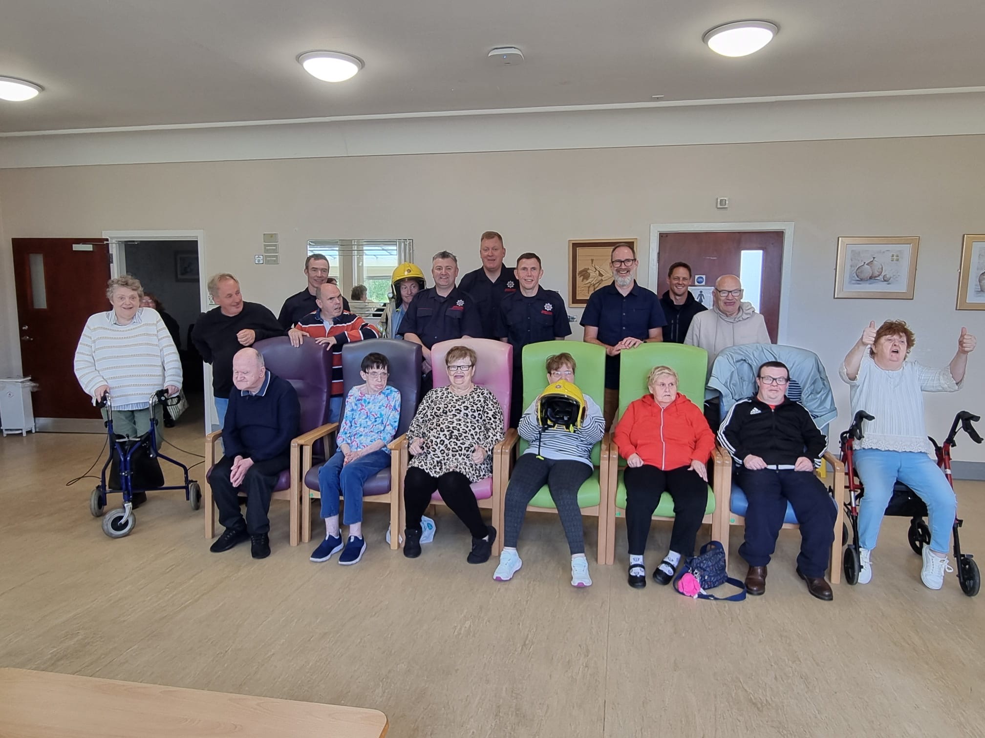Evergreen Service Users Pictured With The Fire Service | Western Health ...