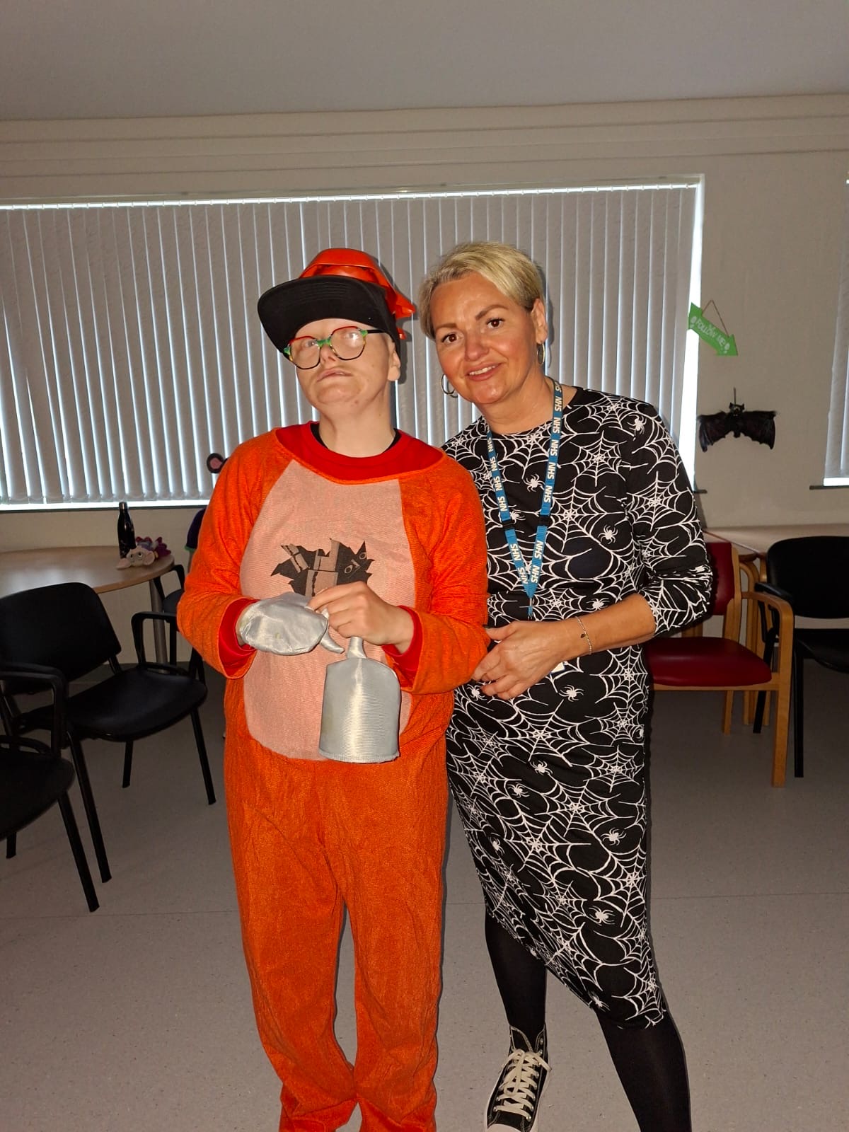 Service User And Staff At Glenside ATC At The Halloween Party (3 ...