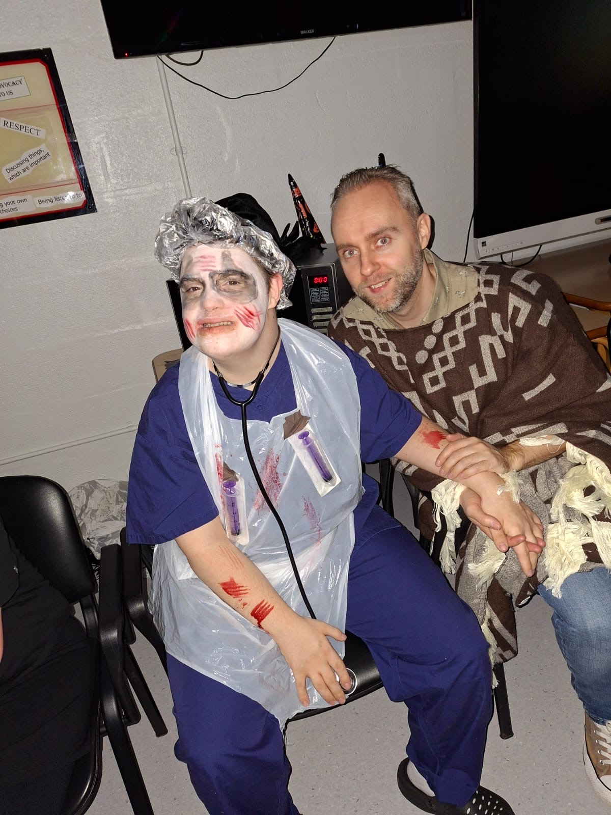 Service User And Staff At Glenside ATC At The Halloween Party (4 ...