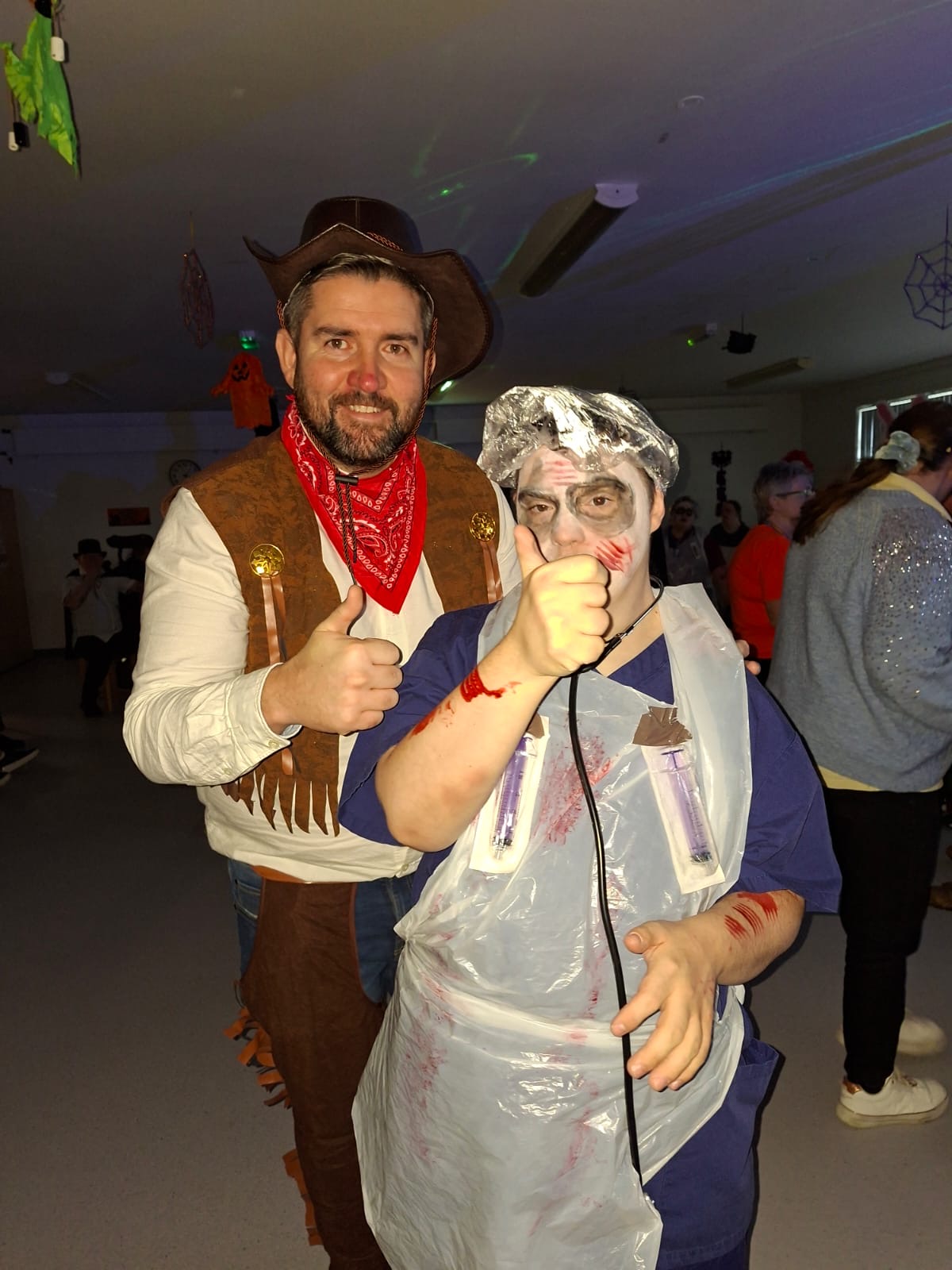 Service User And Staff At Glenside ATC At The Halloween Party (5 ...