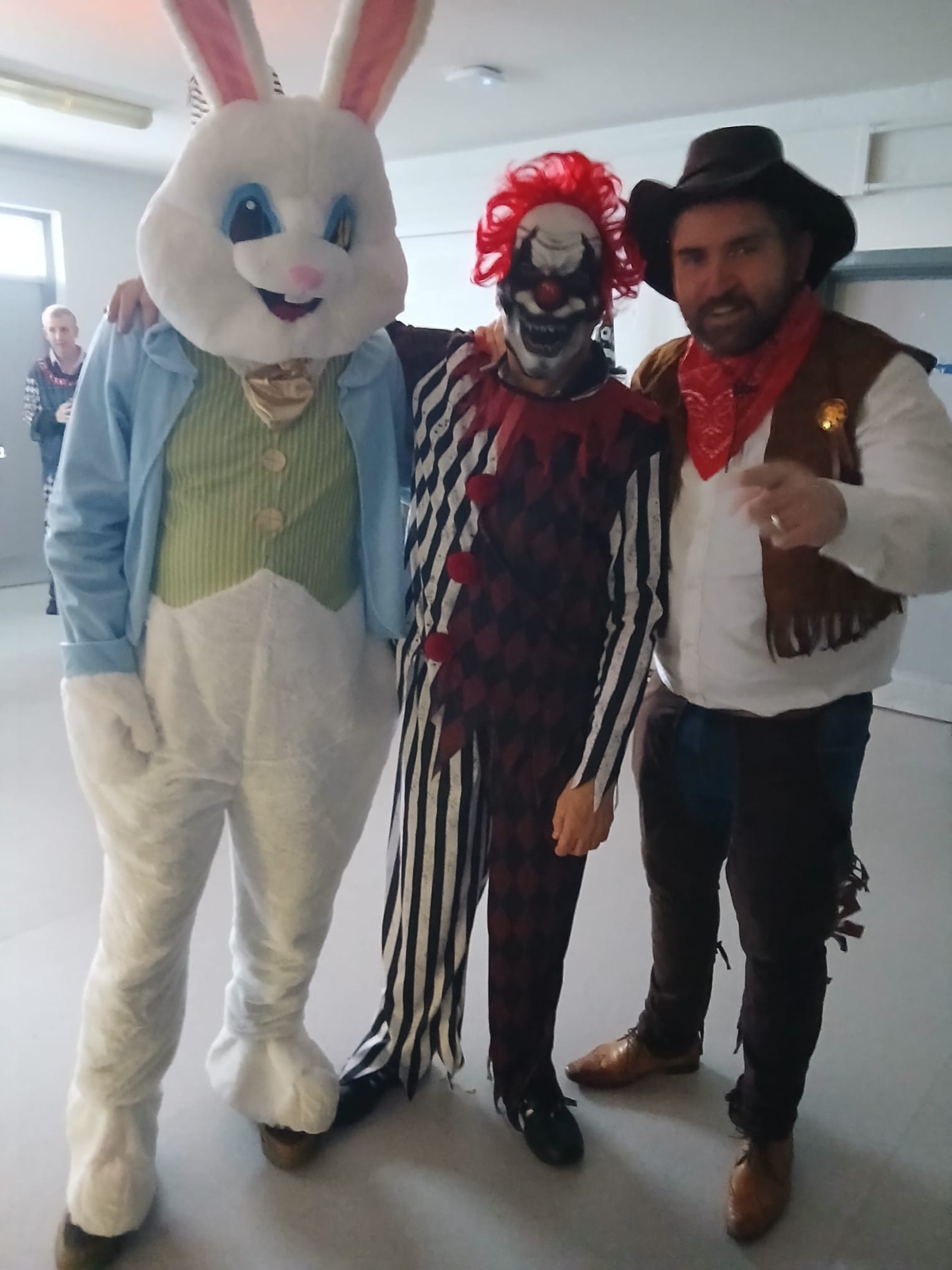 Service User And Staff At Glenside ATC With The Bunny At The Halloween ...