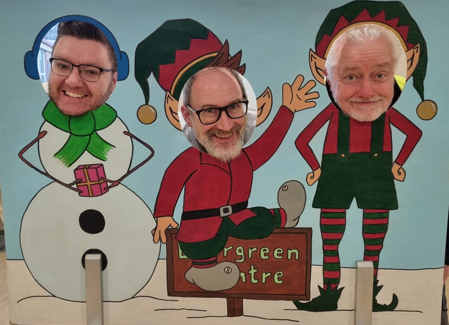 Jonathan, Victor, Mark with the Elf Frame | Western Health & Social ...